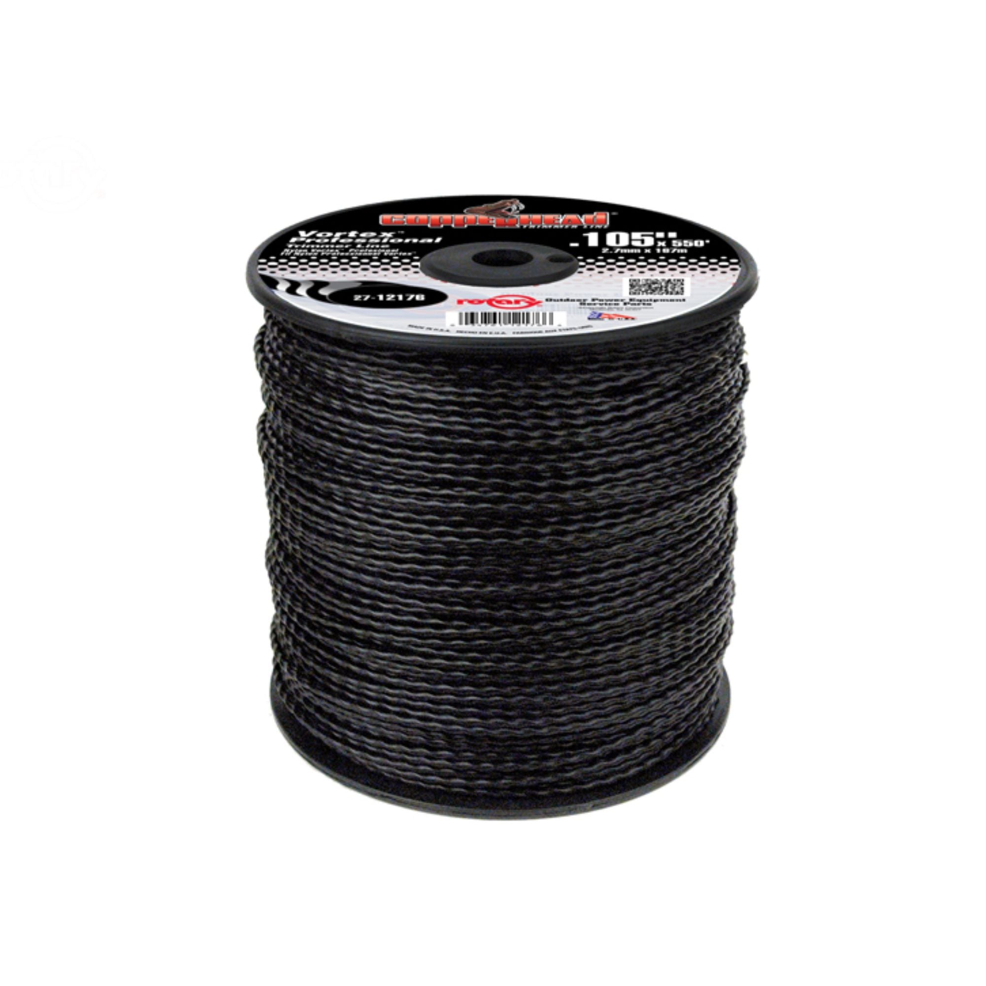 Rotary Vortex Trimmer Line | .105 X 550' | Black | 12176