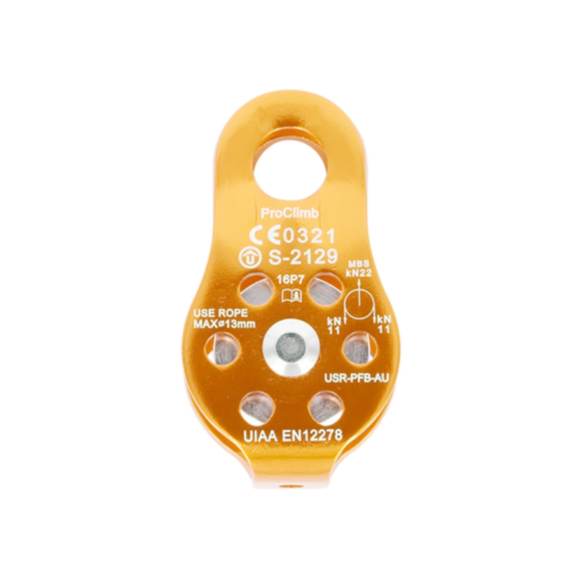 Fixed Side Mini Pulley | Orange | 16846