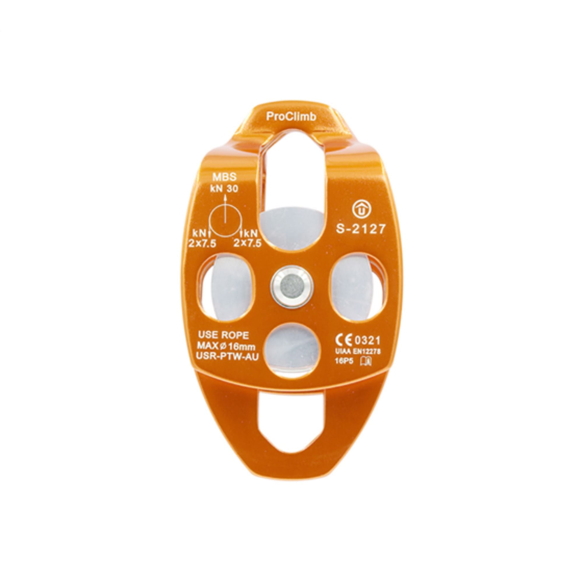 Double Sheave Rope Pulley | Orange | 16848
